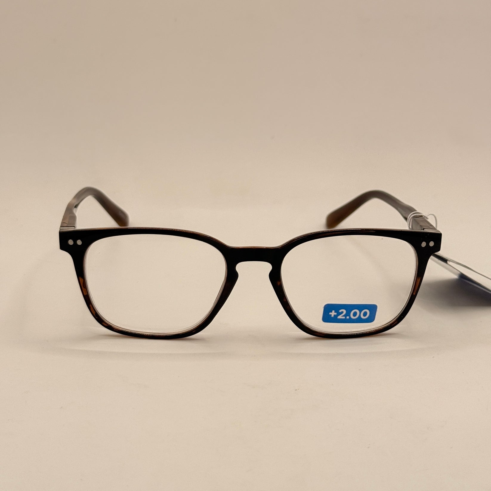 Insight Optics +2.00 Reading Glasses – Classic Tortoiseshell Style ...