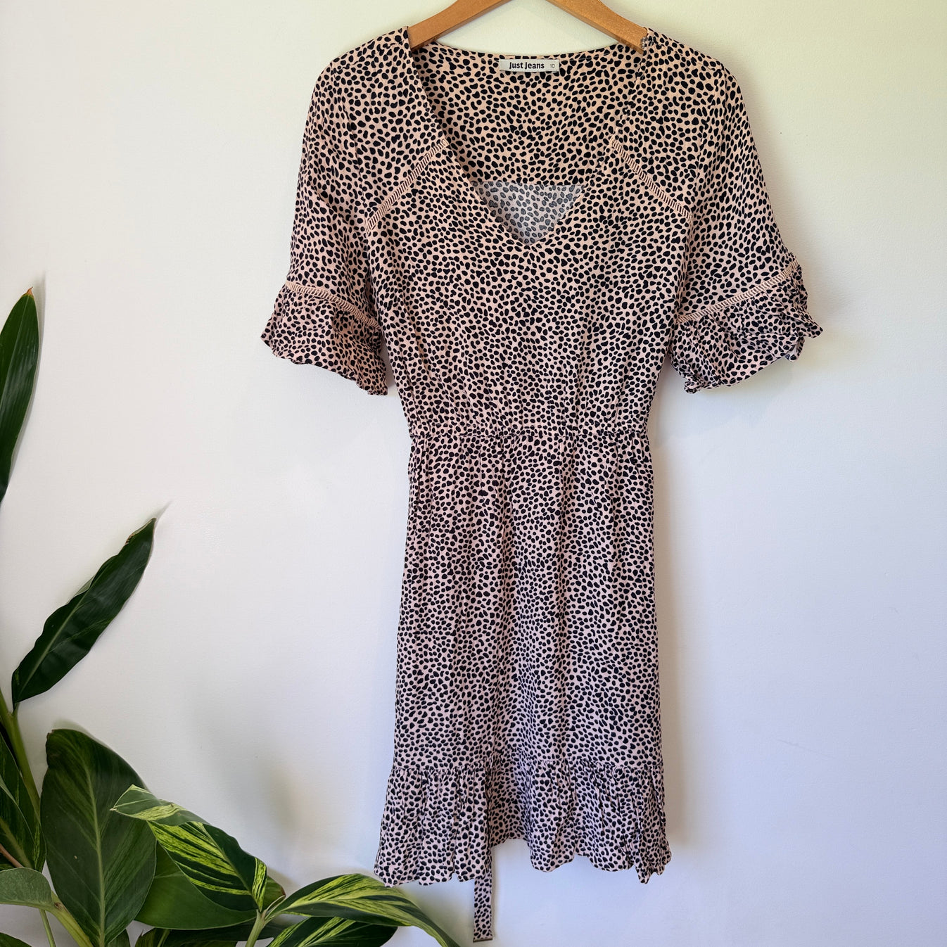Just Jeans Size 10 Short-Sleeved Mini Wrap Dress – The Value Junction