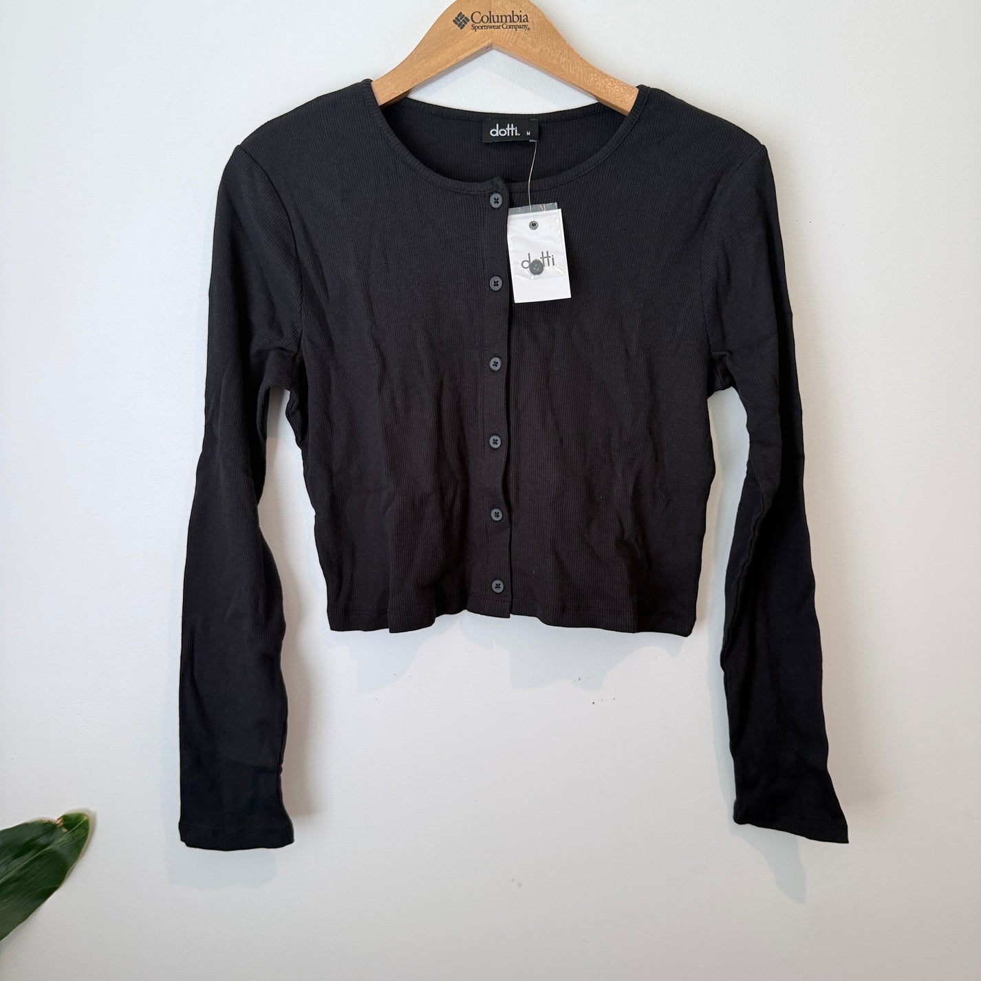 Dotti Ribbed Button-Up Cardigan Top – Size M – The Value Junction