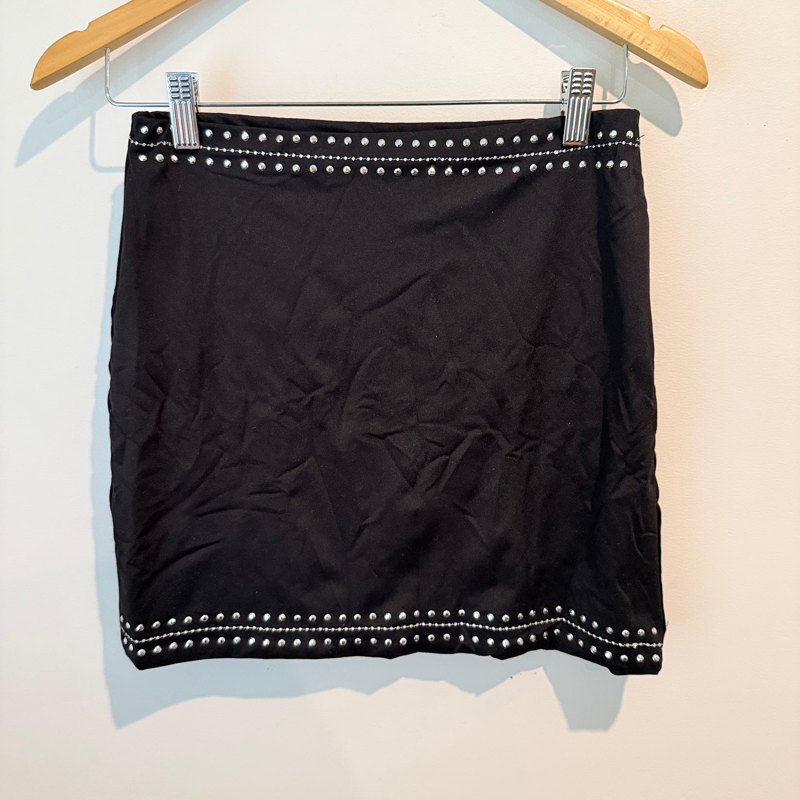 Glassons Black Studded Mini Skirt – Size M – The Value Junction