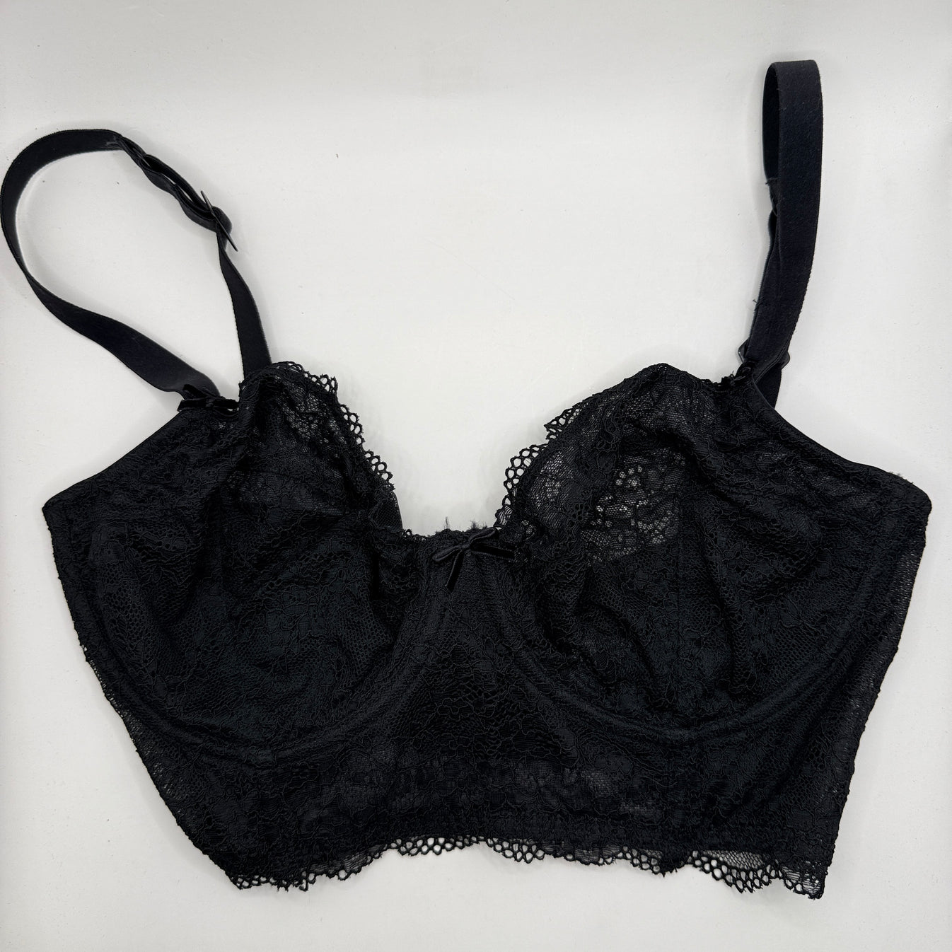 Lovable Black Lace Longline Underwire Bra – 30F / 8F – The Value Junction