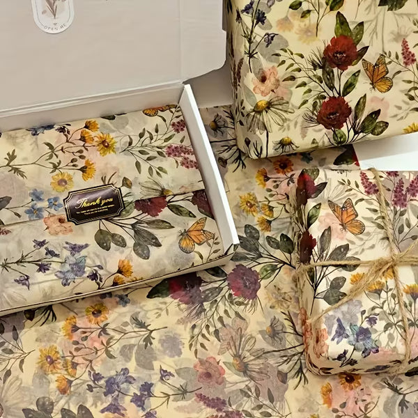 10 Sheets of Floral Butterfly Tissue Paper – The Value Junction