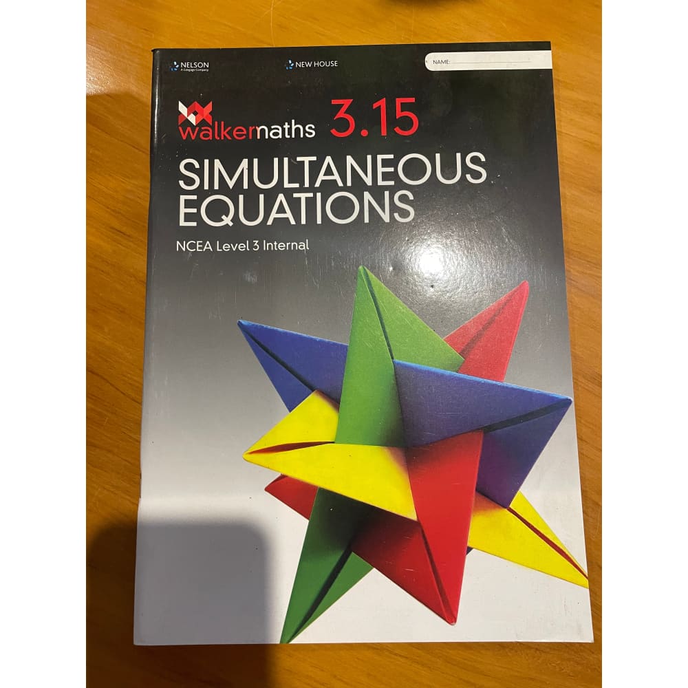 Walker Maths 3.15 NCEA Level 3 Print Workbook – The Value Junction